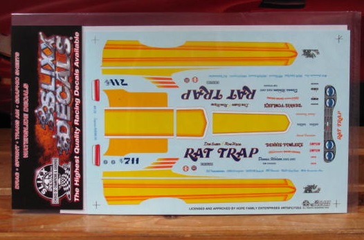 Slixx #7253 Rat Trap Satellite Funny Car - Slixx - Drag Racing Decals