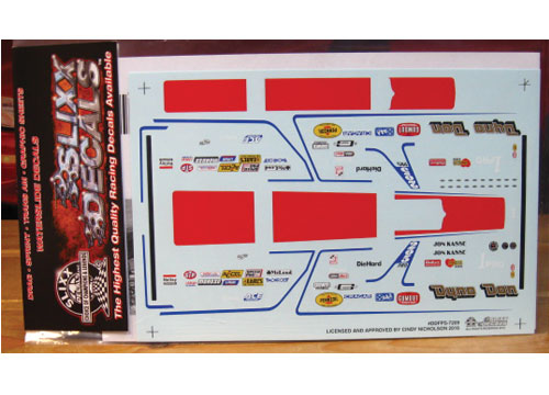 Slixx #7209 Dyno Don Fairmont Pro Stock - Slixx - Drag Racing Decals