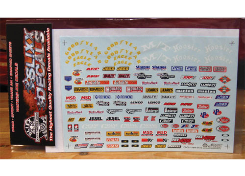 Slixx #7172 Current Drag Racing Contingency 1/16 Scale - Slixx - Drag ...