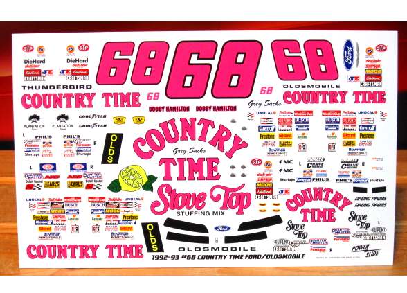 #68 Country Time Bobby Hamilton 1991-93 Powerslide - Powerslide ...